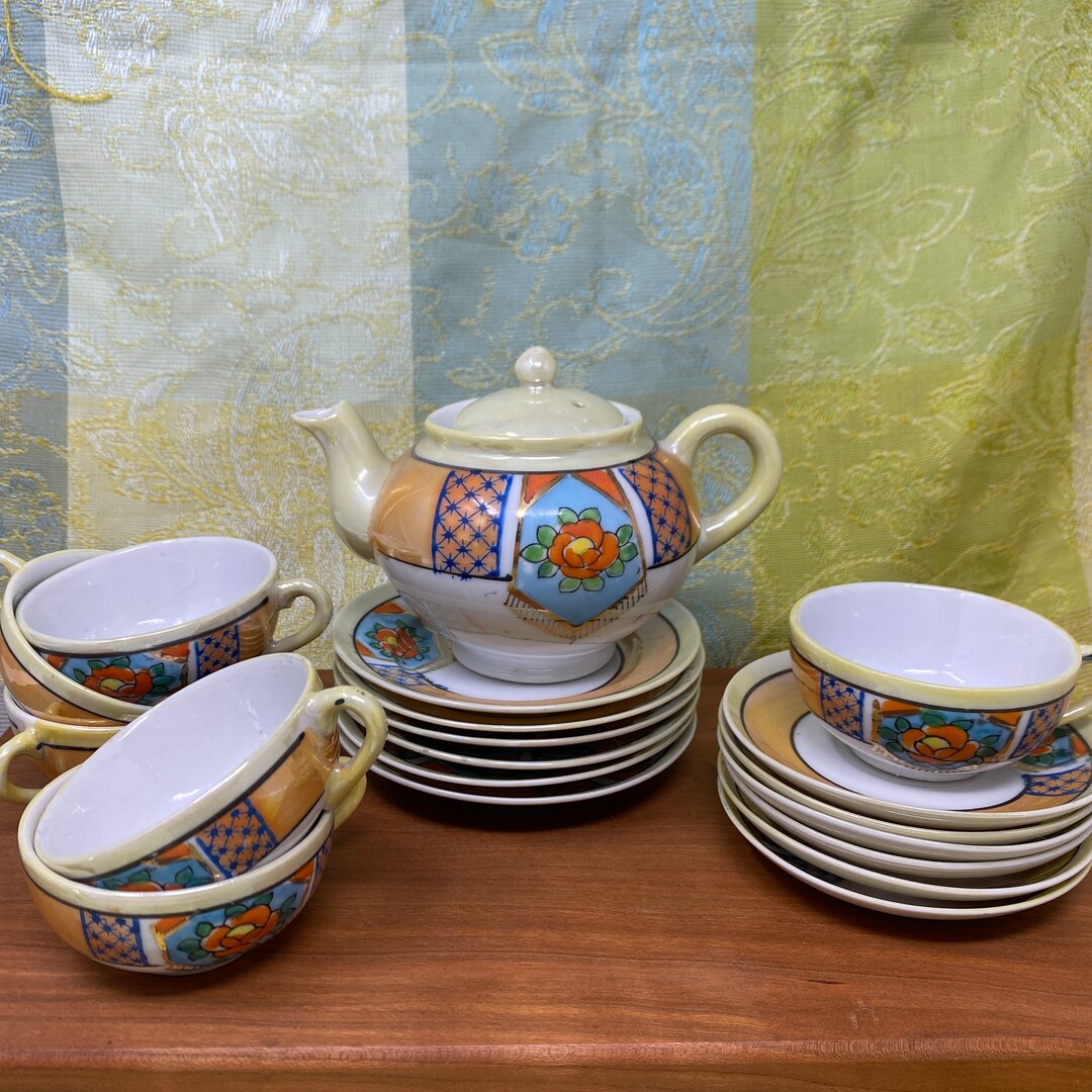 Vintage Tea Set, 20 Piece Tea Set, Vintage fine China Tea Set, Vintage ...