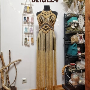 Macrame Dress Boho Hippie Festival Dress Rope Dress Handmade Dress With ...