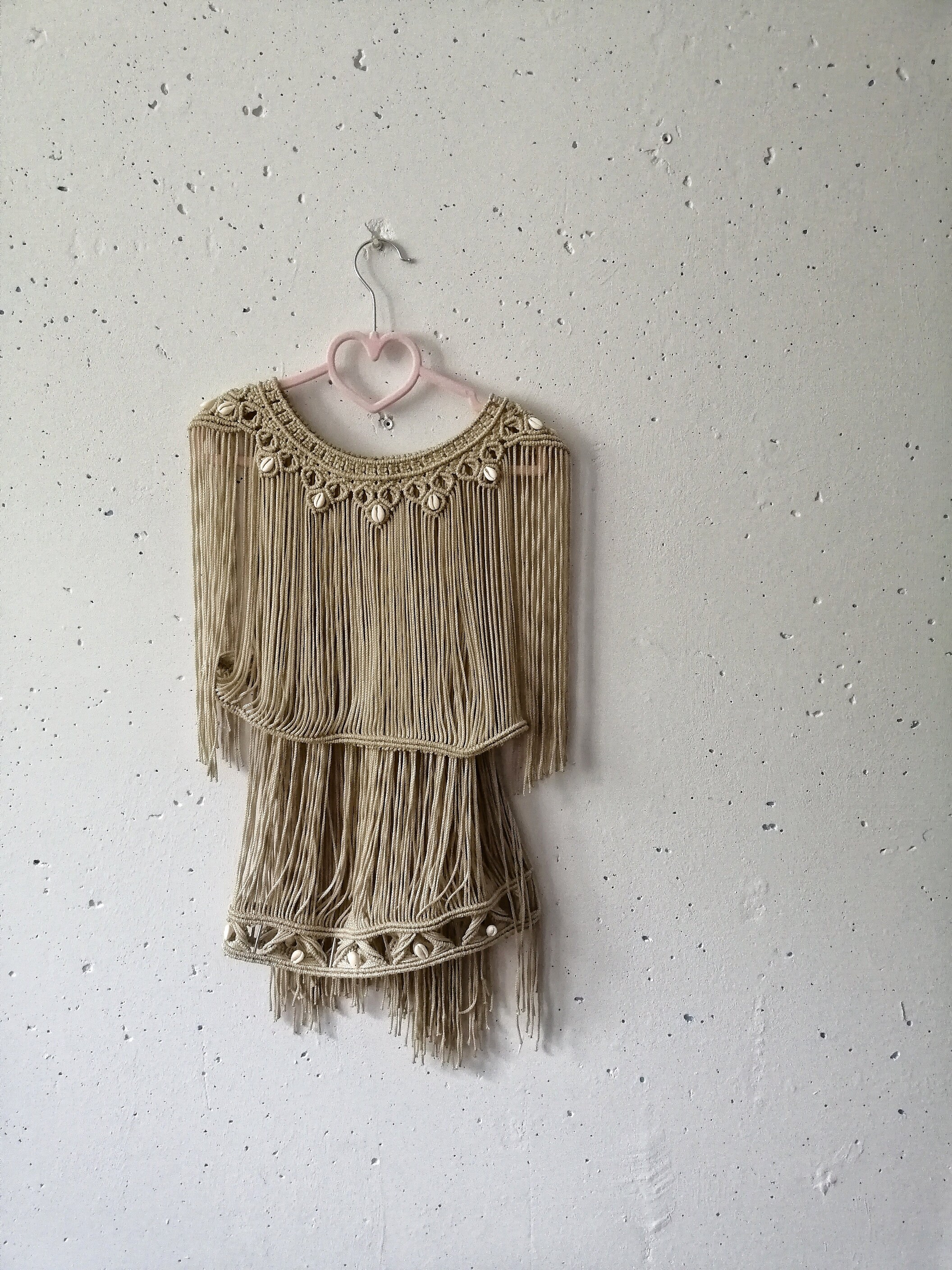 Macrame 2pieces Set Boho Dress Rope Costume Burning Woman With - Etsy