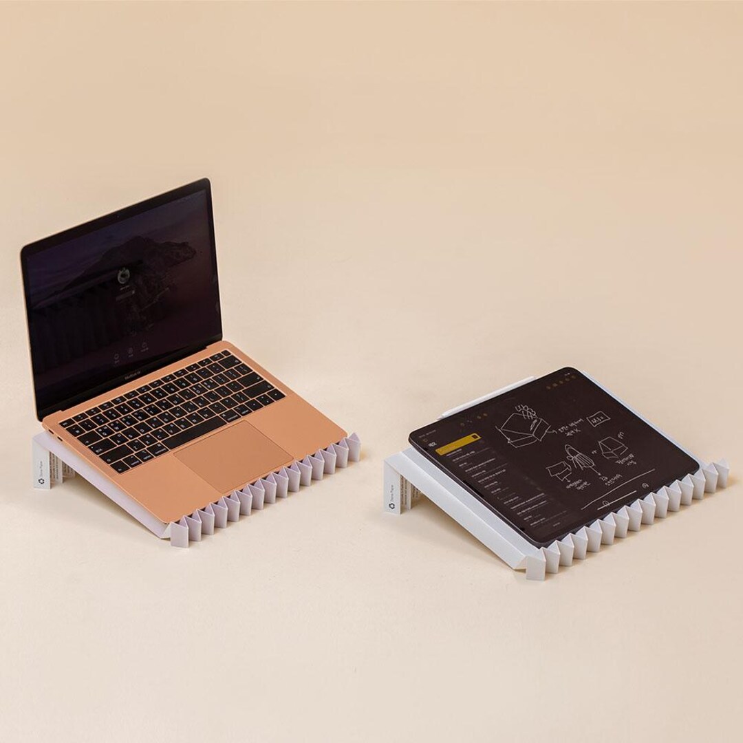 Portable Laptop Stand for Desk Made From Recycled Paper, Foldable Eco ...