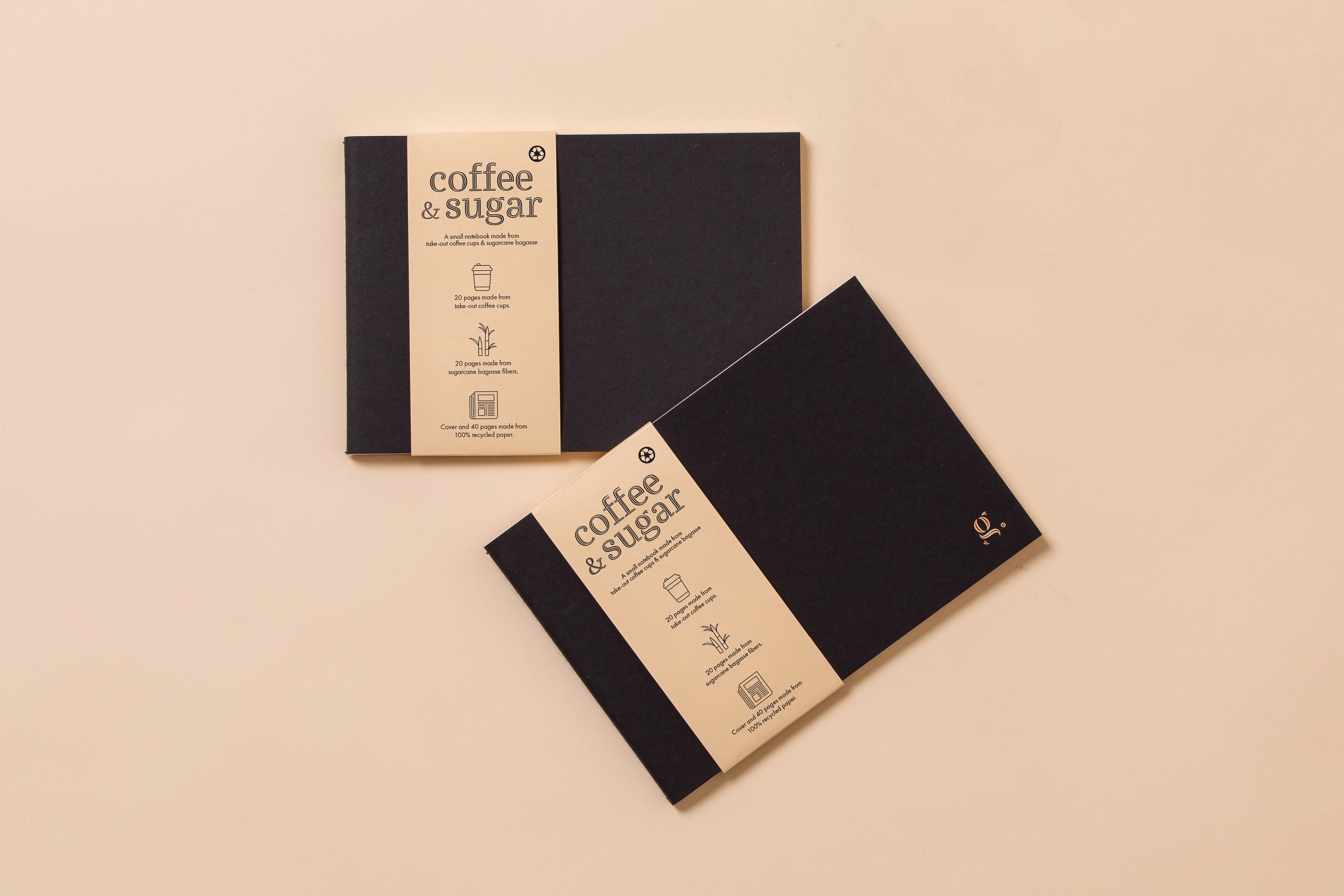 Notebook Set x2 G.note Made of Coffee Takeout Cup & Sugar Cane Fiber ...