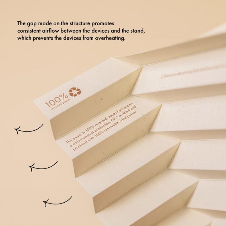 Lightweight Foldable Laptop Riser, Made From Recycled Paper, Minimalist ...