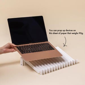 Portable Laptop Stand for Desk Made From Recycled Paper, Foldable Eco ...