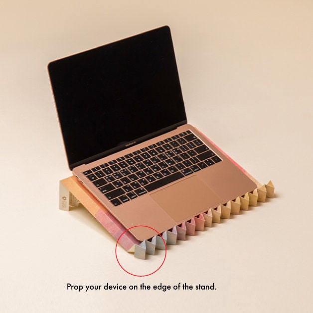 Recycled Paper Laptop Stand, Ergonomic Art Edition, Sustainable Office ...