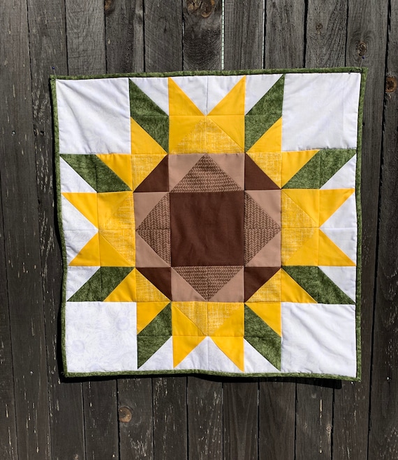Sunflower Quilt Wall Hanging // Sunflower Wall Hanging // | Etsy