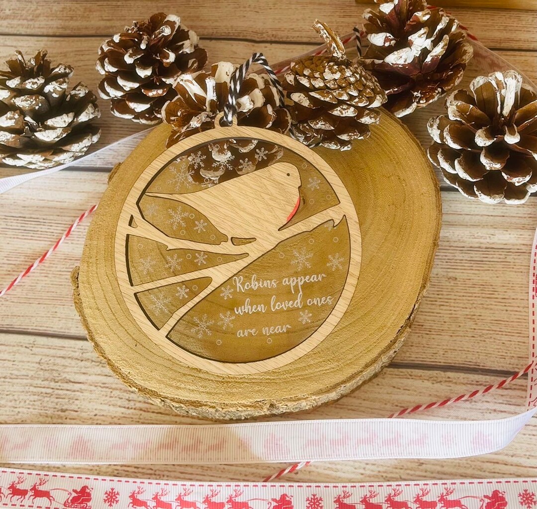 Christmas Robin Tree Decoration, Tree Ornament, Remembering Loved Ones ...