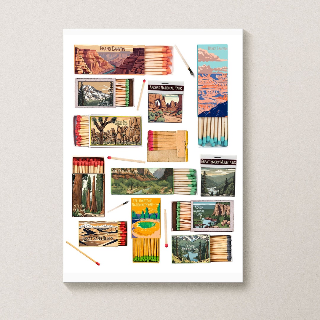 National Parks Matchbox Set * Digital Download - Etsy
