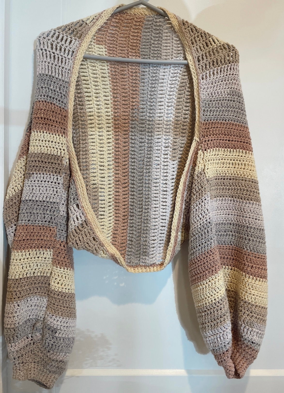 Cropped Crochet Shrug - Etsy