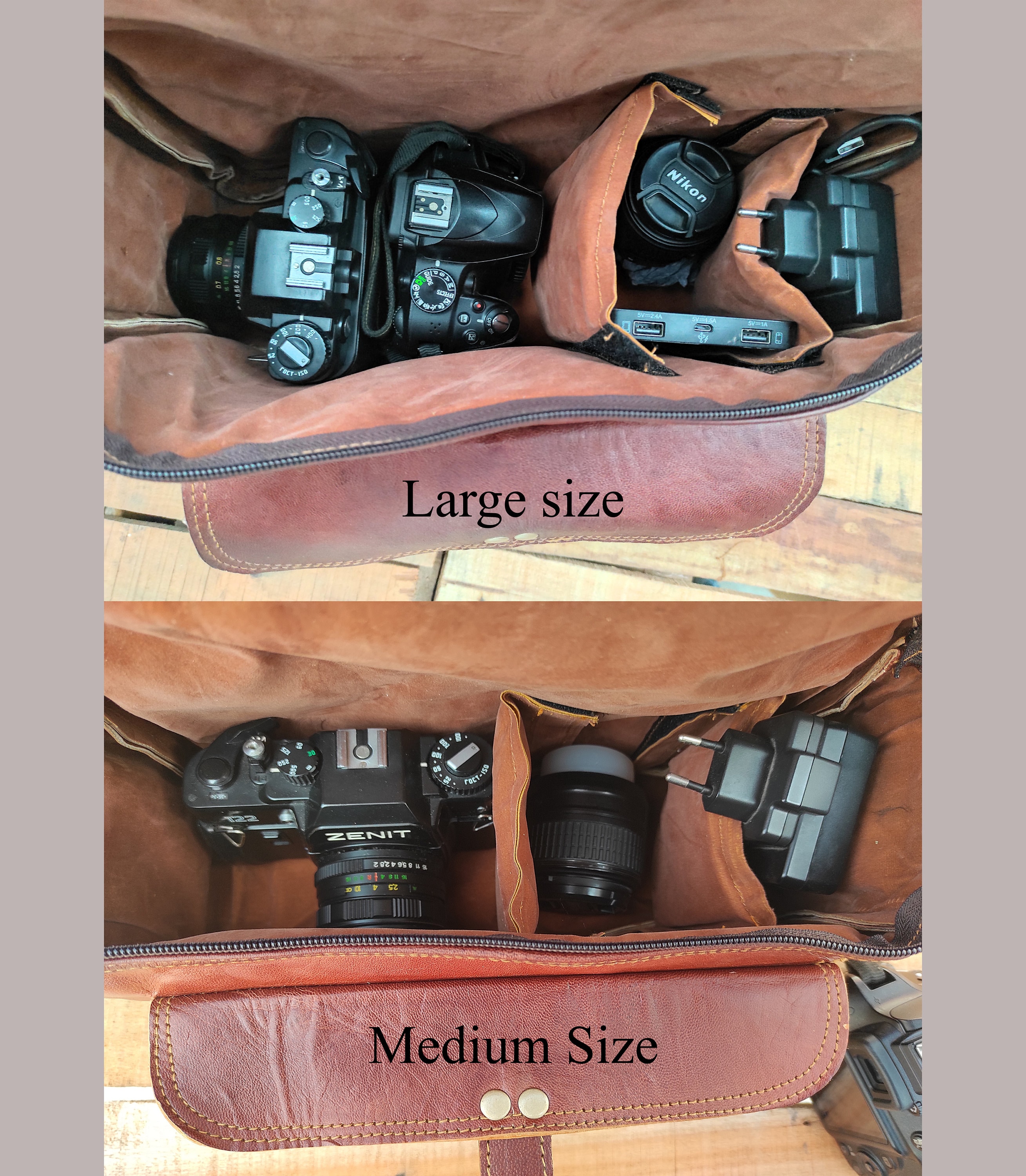 Leather DSLR Camera Bag Handmade Personalised Camera Bag Vintage ...