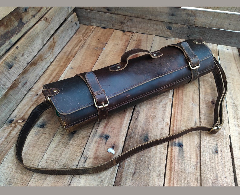 Personalised Leather Knife Roll Handmade Leather Chef Roll - Etsy