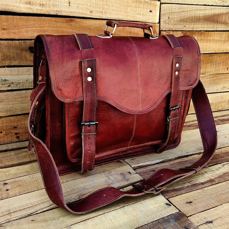 Mens Leather Satchel - Etsy