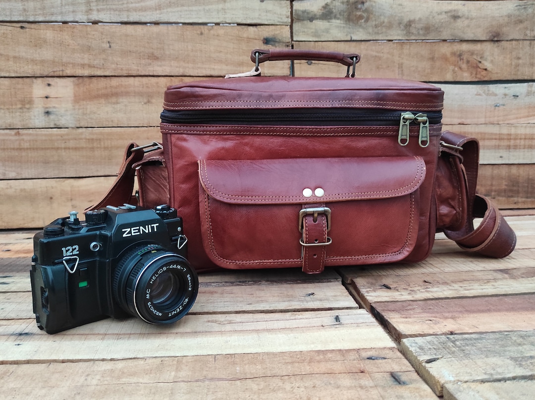 Leather DSLR Camera Bag Handmade Personalised Camera Bag Vintage ...