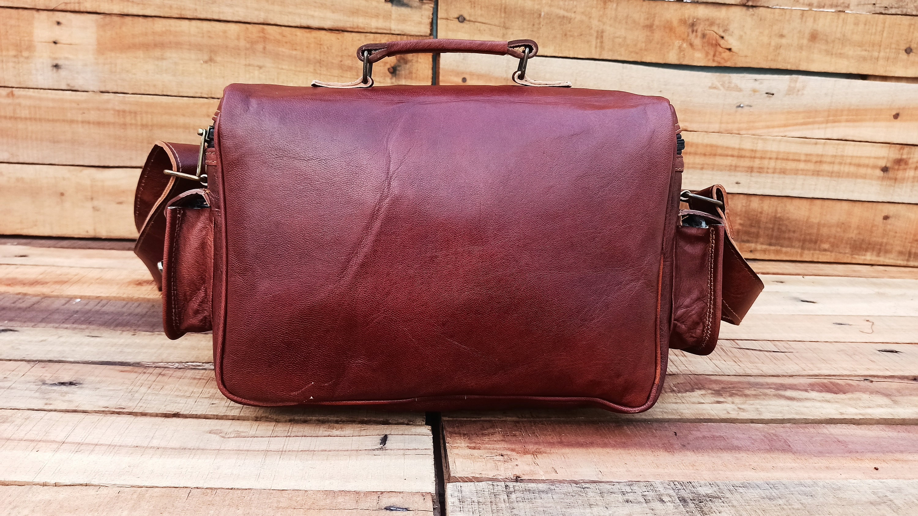 Leather DSLR Camera Bag Handmade Personalised Camera Bag Vintage ...