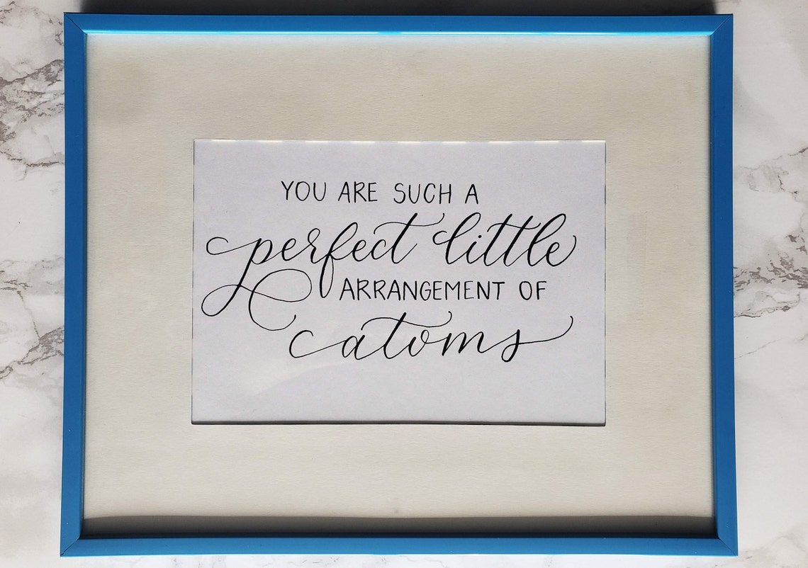 Handwritten Calligraphy Science Quote Modern Calligraphy Sign - Etsy