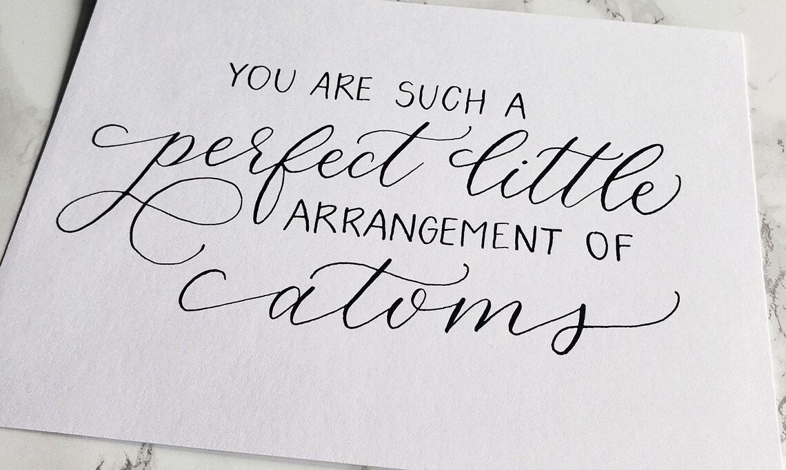 Handwritten Calligraphy Science Quote Modern Calligraphy Sign - Etsy