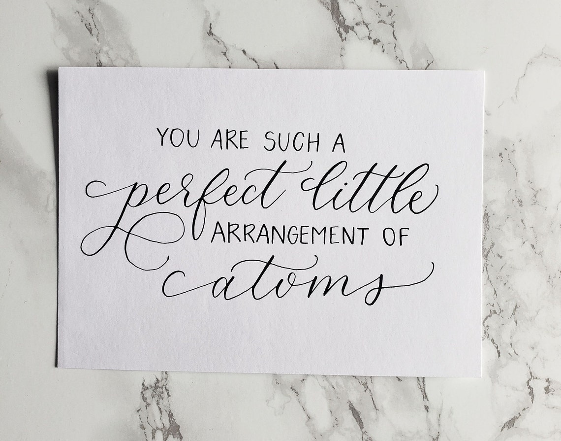 Handwritten Calligraphy Science Quote Modern Calligraphy Sign - Etsy