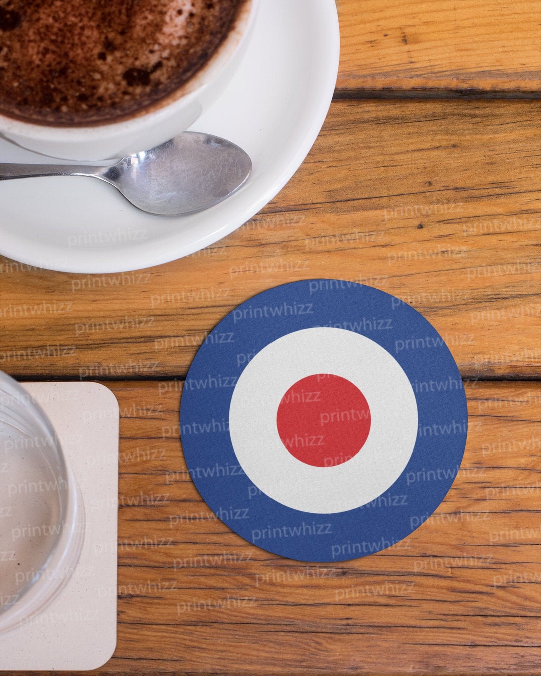 RAF Coaster Roundel MOD the Who 90mm Diameter Gloss Finish MDF Coaster ...
