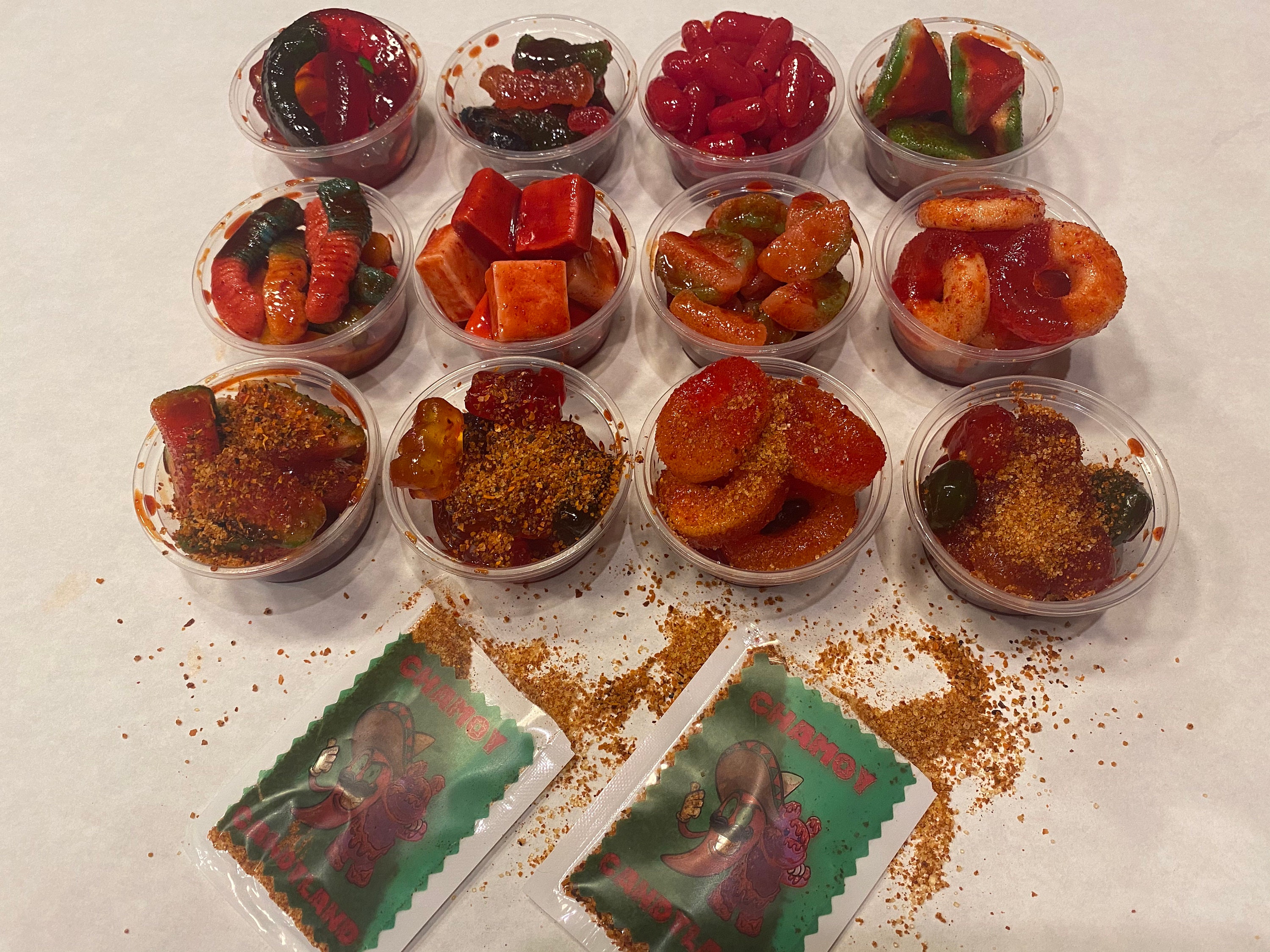 Spicy Gummy Worms Chamoy Candy Mexican Candy Picosito | Etsy