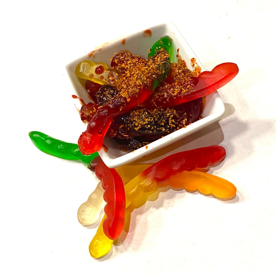 Spicy Gummy Worms Chamoy Candy Mexican Candy Picosito - Etsy