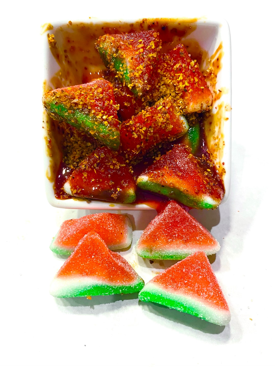 Spicy Watermelon Gummy Gummie Slices Chamoy Candy Mexican Candy ...