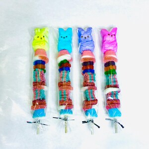 4 Count Easter Candy Kabobs Bunny Marshmallows Party Favors, Easter ...