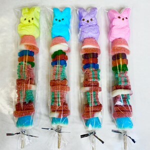 4 Count Easter Candy Kabobs Bunny Marshmallows Party Favors, Easter ...