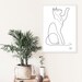 Printable Minimalist Playing Cat One Line Minimalist Art Print, Clip ...