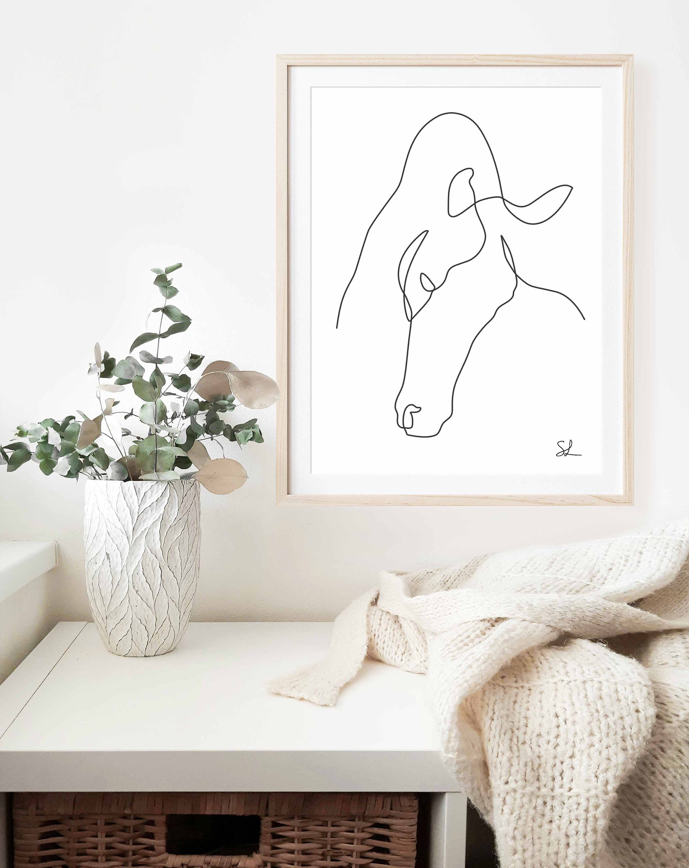 Line Art Horse Head Svg, One Line Horse Svg, Continuous Line Horse ...