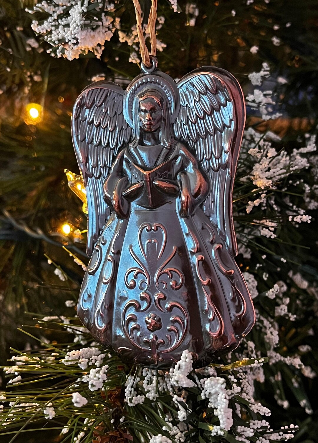 Copper Angel Christmas Decoration. Vintage Inspired Retro Tree Ornament ...