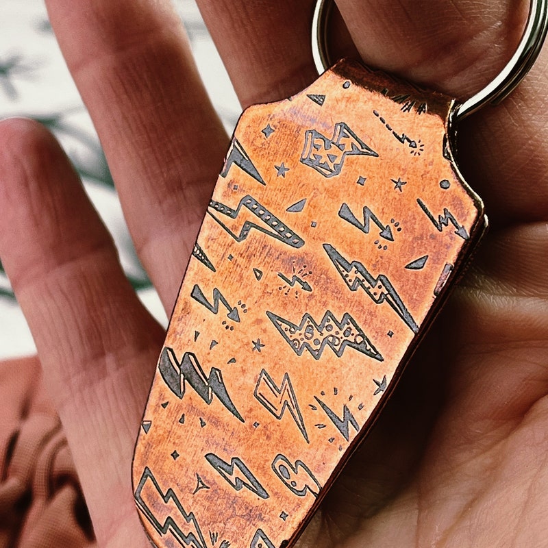 Copper Keyring - Etsy UK