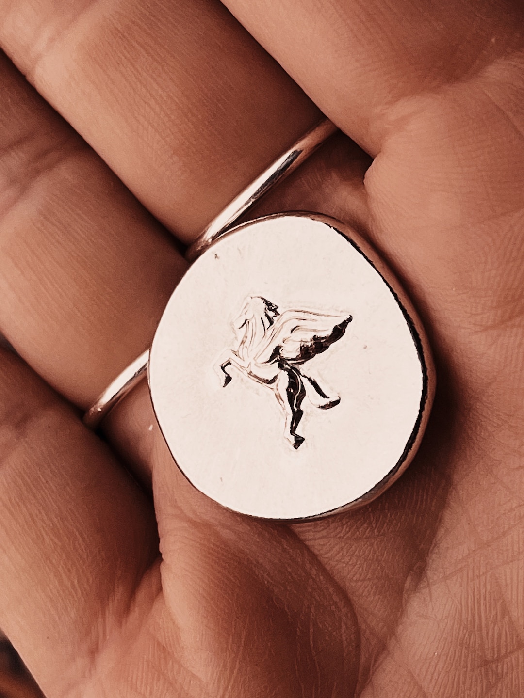 Pegasus Pewter Pocket Hug. Personalised Pebble Token. Worry Stone ...