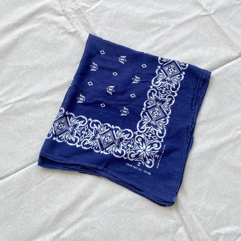 Blue Bandana - Etsy