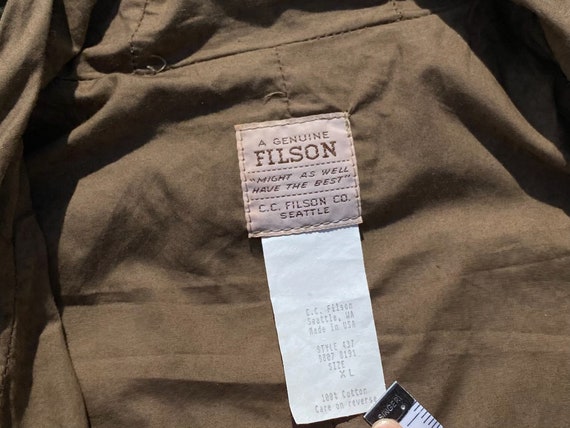 Vintage Filson Hunter Jacket in Olive Green - Gem