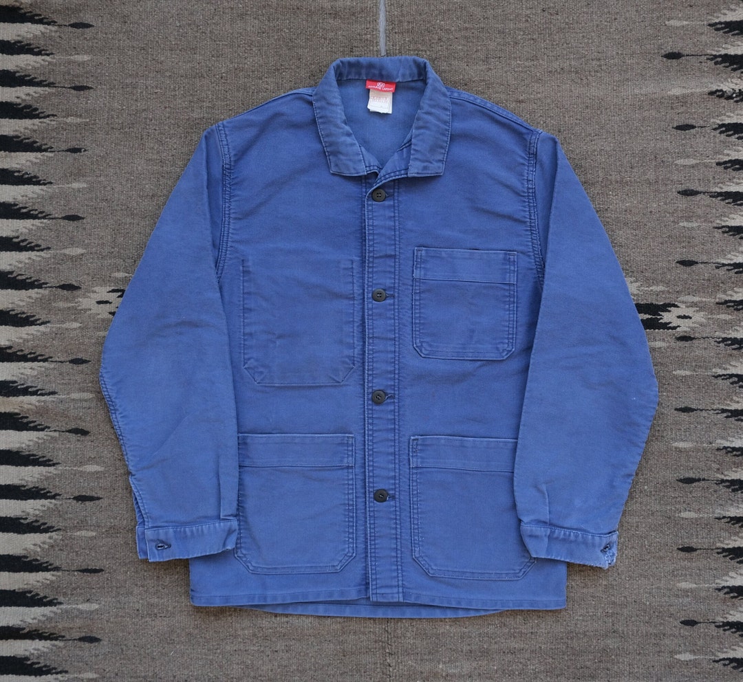 60s ADOLPHE LAFONT Moleskin French Chore Coat Sanforized Workwear ...