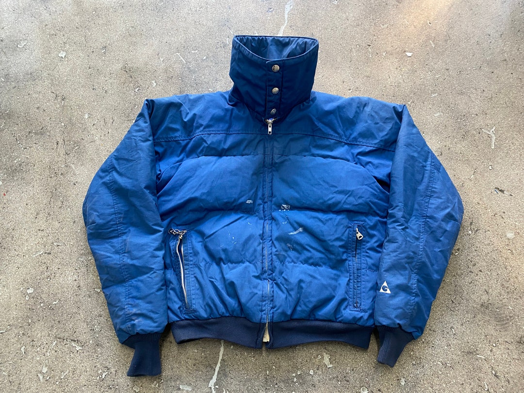 80s Vintage Gerry Blue Ski Down Puffer USA Made Jacket XS - Etsy