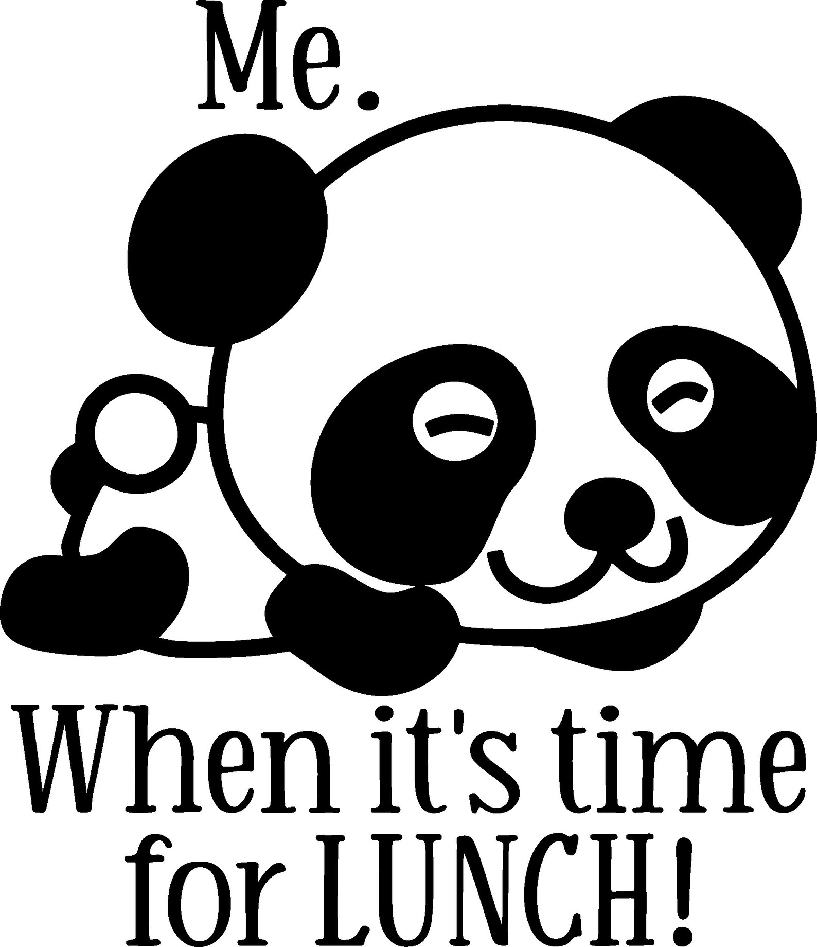 Panda SVG It's Time for Lunch SVG - Etsy