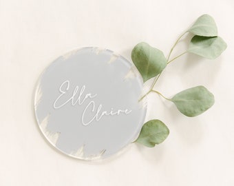 Circle Name Plate - Etsy