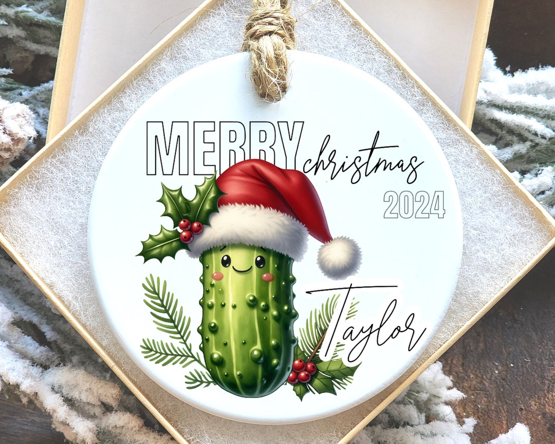 Dill Pickle Custom Christmas Ornament of Pickle Christmas Gift for ...