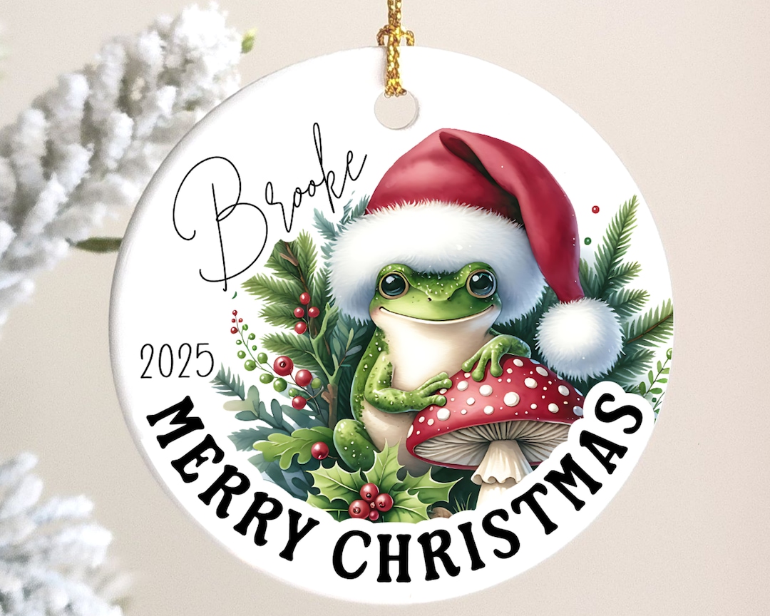 Personalized Frog Ornament, Custom Christmas Gift for Frog Collector ...