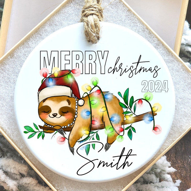 Sloth Christmas Ornament - Etsy