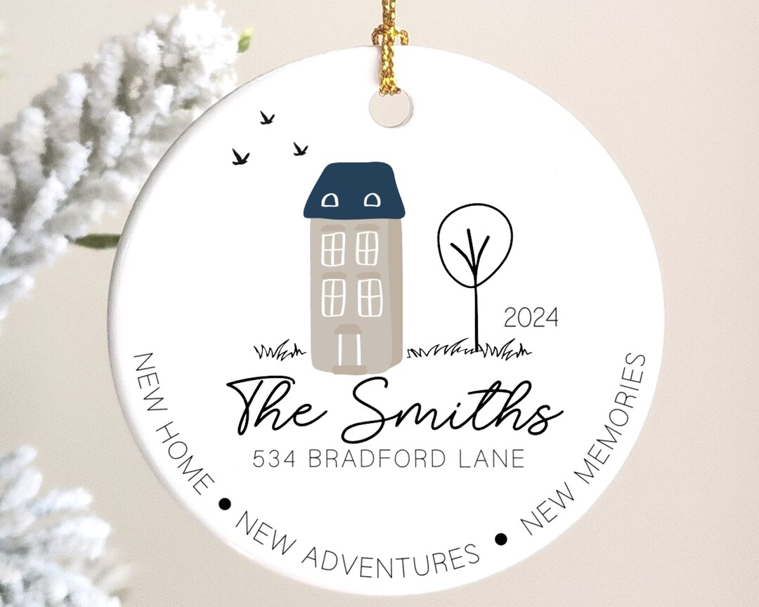 New Home Personalized Ornament, New Home Christmas Gift, Housewarming ...