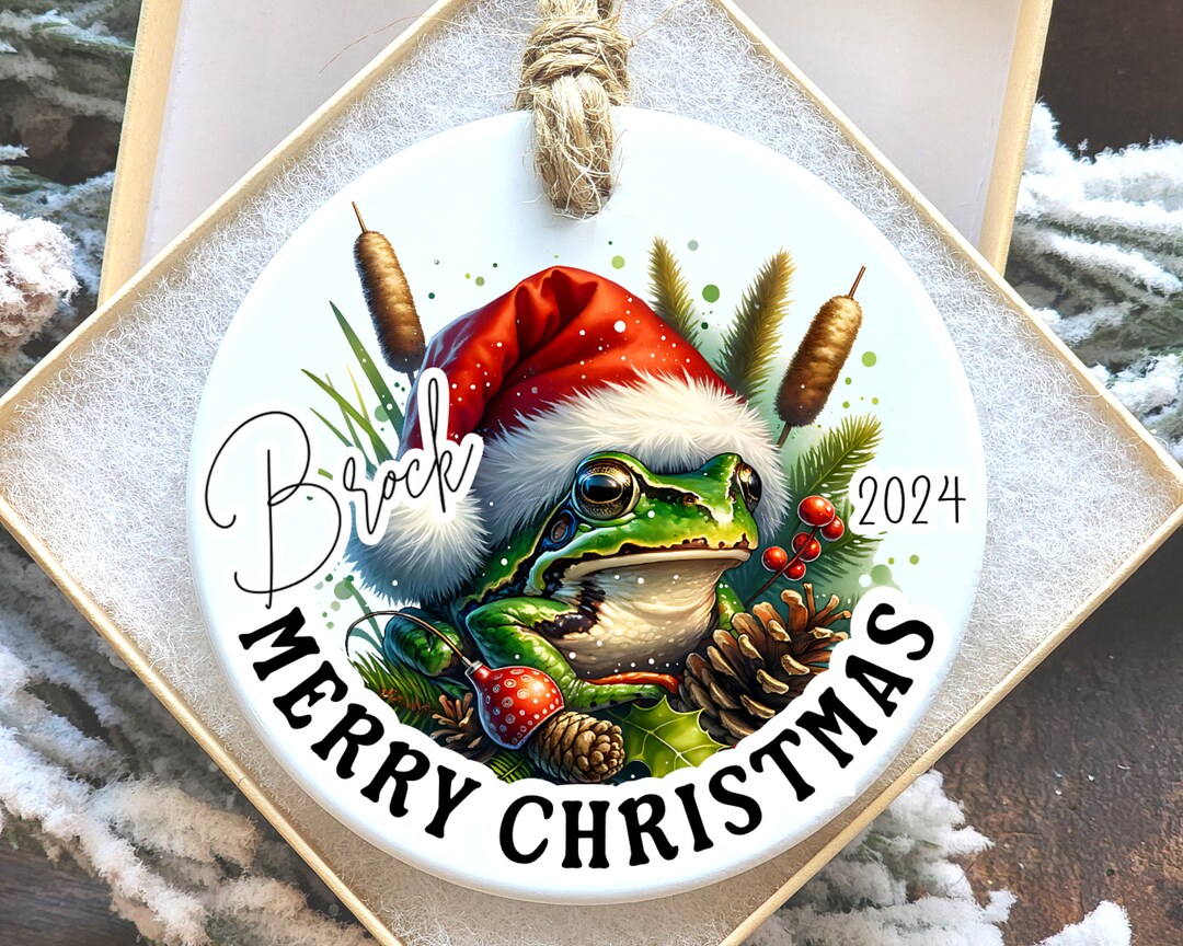 Personalized Frog Ornament, Custom Christmas Gift for Frog Collector ...