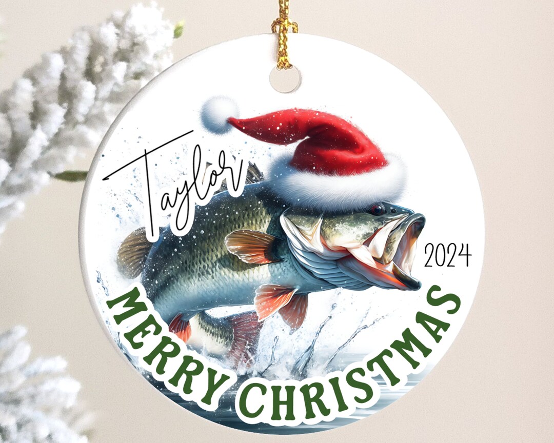 Largemouth Bass Custom Christmas Ornament of Fish Christmas Gift for ...