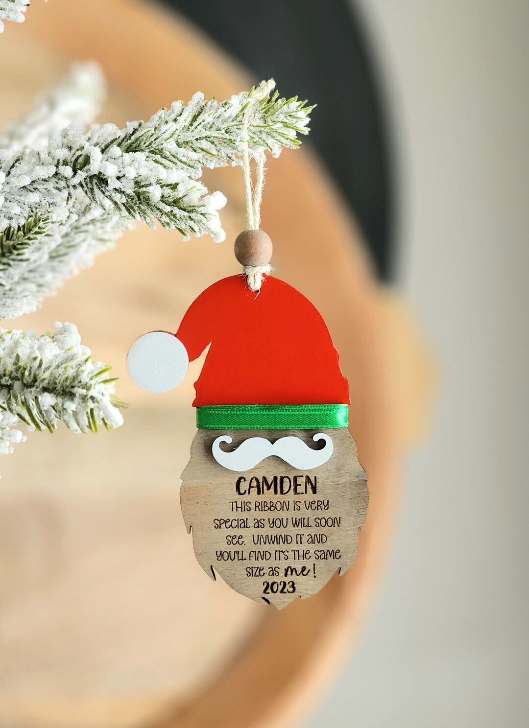 Measure Me Ornament, Yearly Growth Ornament, Customized, Personalized ...