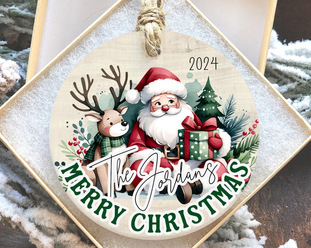 2024 Christmas Ornament Santa Claus Personalized Custom Ornament ...