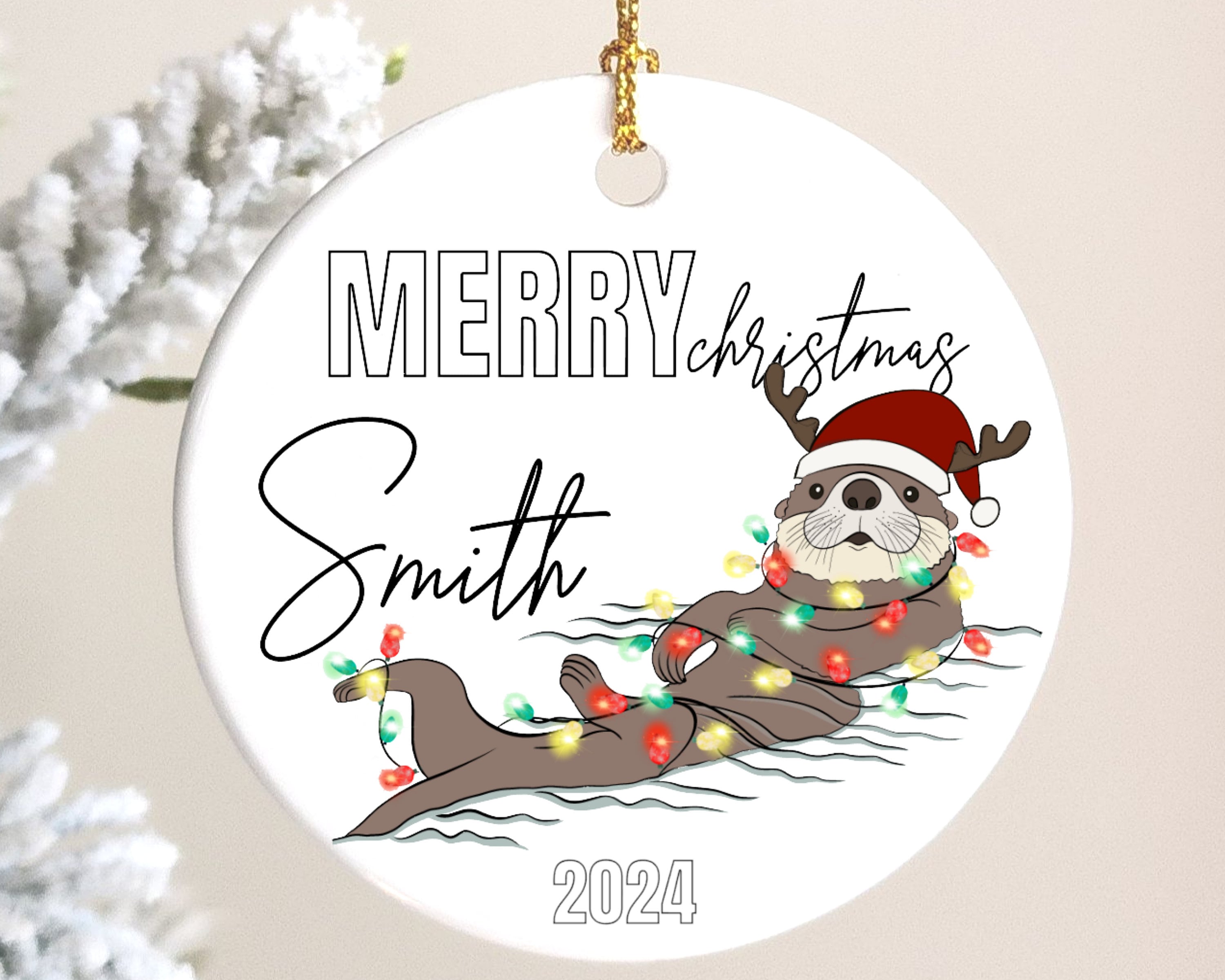 Personalized, Sloth Ornament, Custom Christmas, Wildlife, Gift for ...