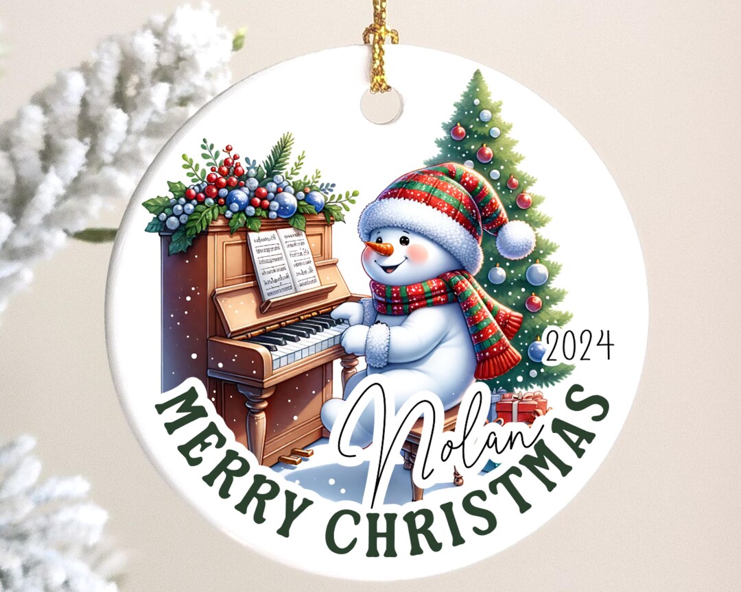 Custom Piano Christmas Ornament for Pianist, Personalized Ornament Gift ...