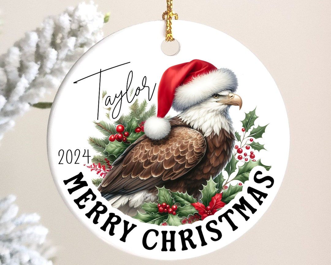 Bald Eagle Custom Christmas Ornament of Eagle Personalized Gift ...
