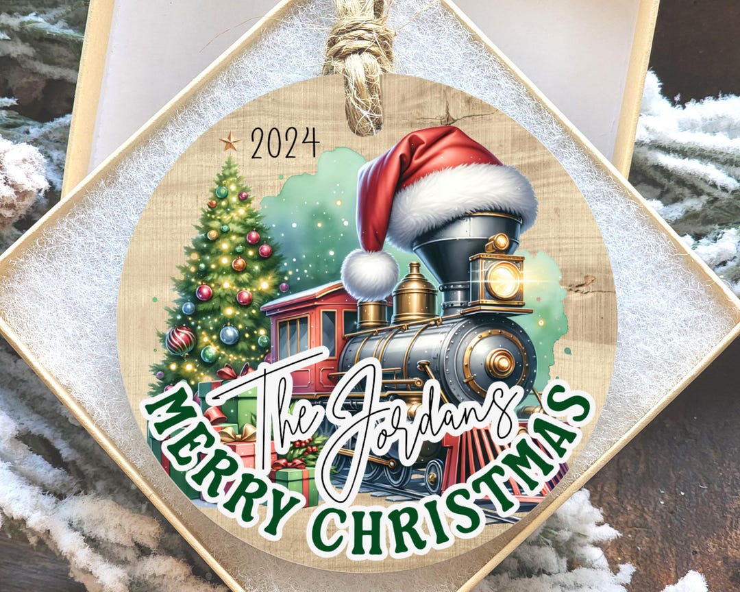 Personalized Train Ornament, Custom Locomotive, Gift for Kid, Family ...
