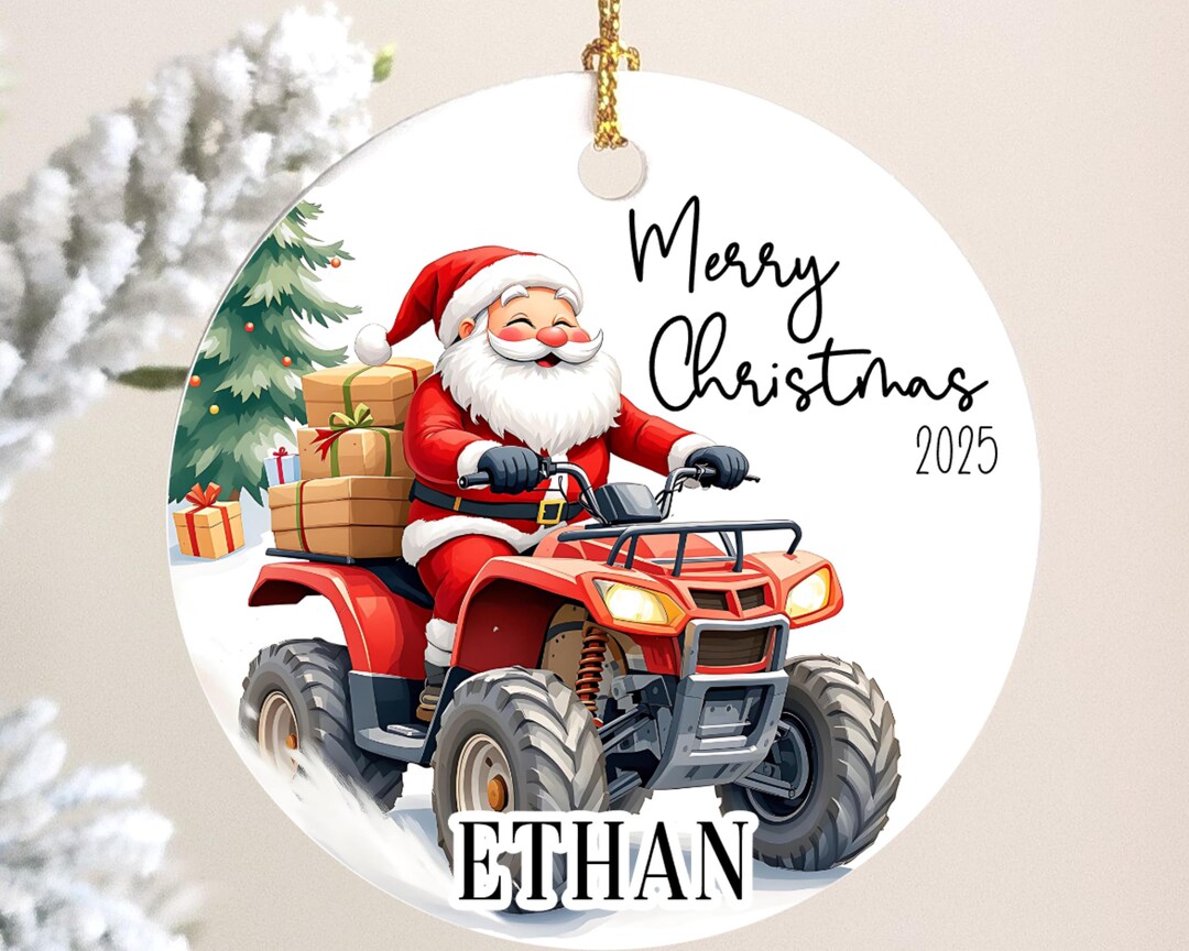 Custom Kid's Name Ornament for Child Who Rides Four-wheelers, ATV ...